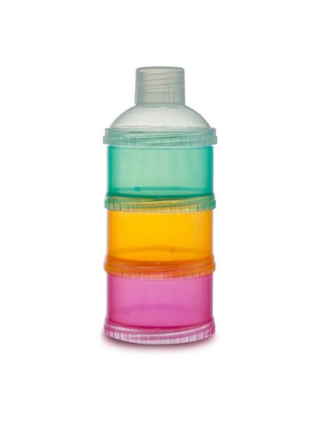 Coral Babies 3 Layer Milk Powder Container - Pink | edamama Coral Babies 3 Layer Milk Powder Container - Pink | edamama